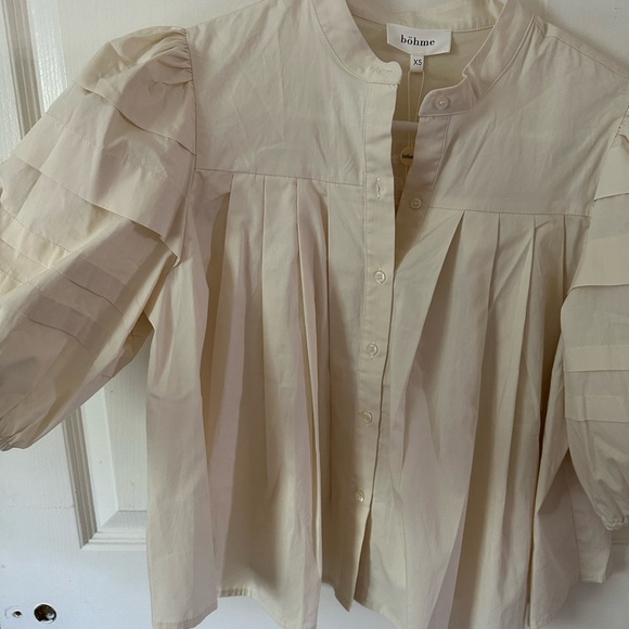 bohme | Tops | Bohme Cream Puff Sleeve Blouse | Poshmark